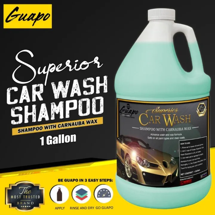 car shampoo with wax and foam Guapo Superior Car Shampoo w Carnauba Wax ...