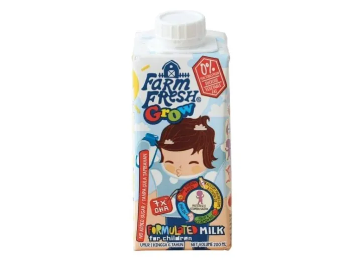 {NEW PRODUCT} Grow Up Milk UHT Farm Fresh 200ML (NO STRAW) | Lazada