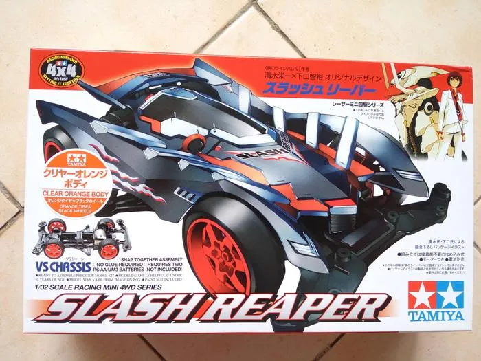Tamiya Slash Reaper Clear Orange Body VS Chassis Mini 4WD Original ...