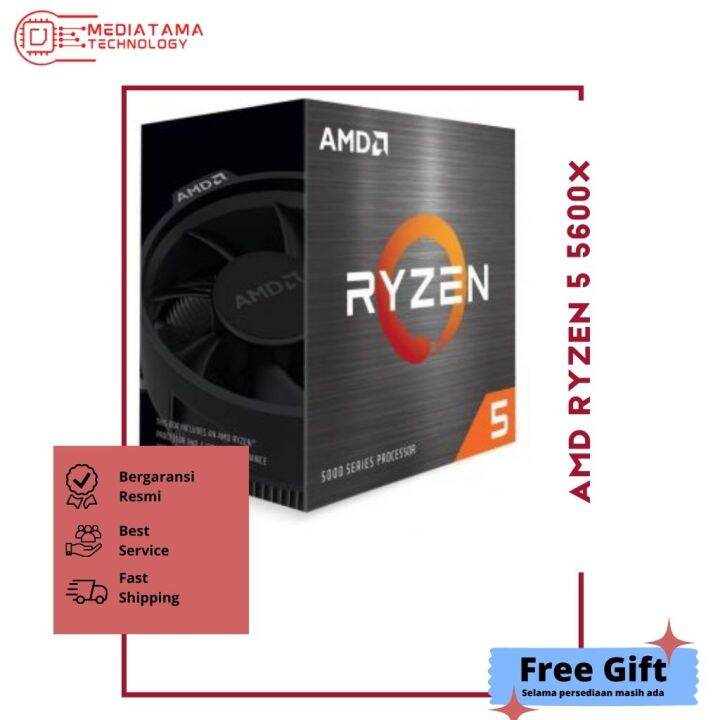 AMD CPU RYZEN™ 5 5600X | Wraith Stealth Cooler | Lazada Indonesia