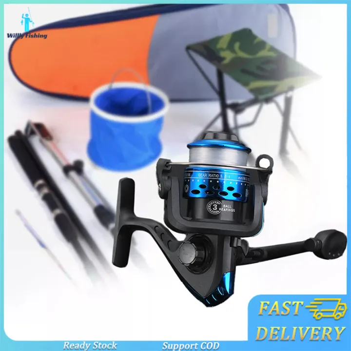 [Ready In Manila] High Speed 5.2:1 Gear Ratio Spinning Small Fishing ...