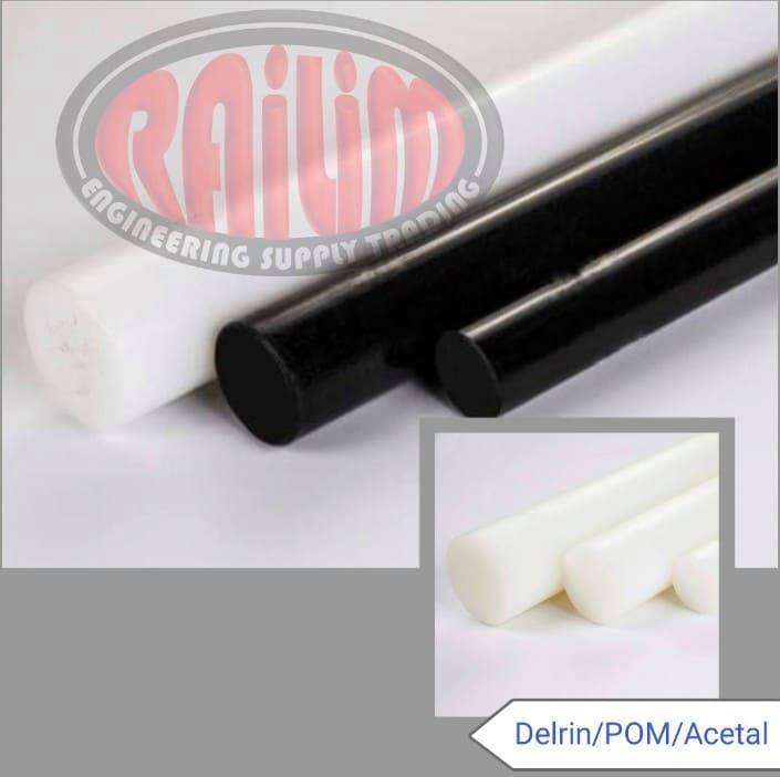 POLYACETAL white (Delrin/POM) Rod 25mm diameter x 1 meter Engineering ...