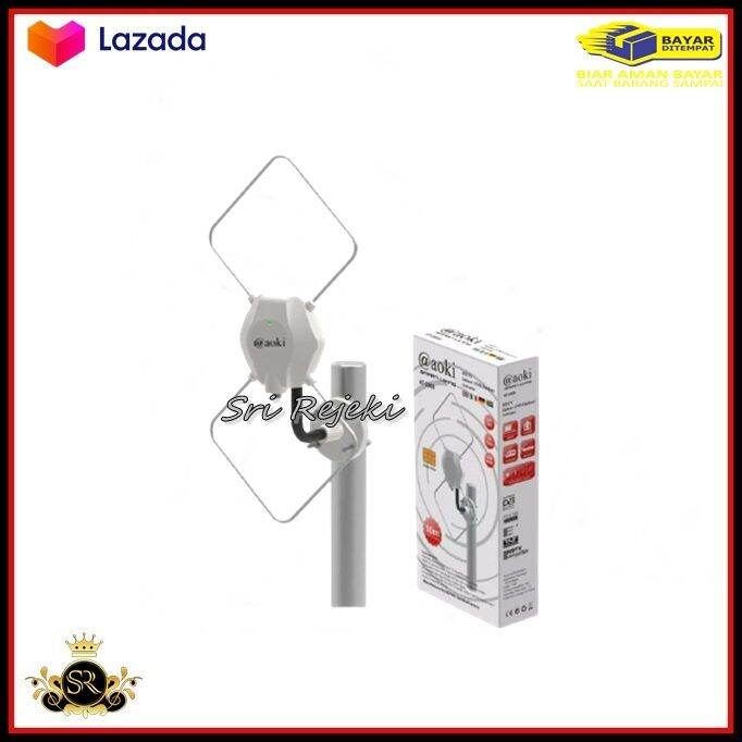 AOKI AT2000 ANTENA TV DIGITAL LUAR DALAM INDOOR OUTDOOR | Lazada Indonesia