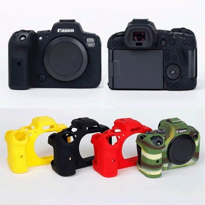 ผิวป้องกันเคสนิ่มซิลิโคนลื่นแผงป้องกันฝุ่นสำหรับ Canon EOS R6 R6II R5 ...