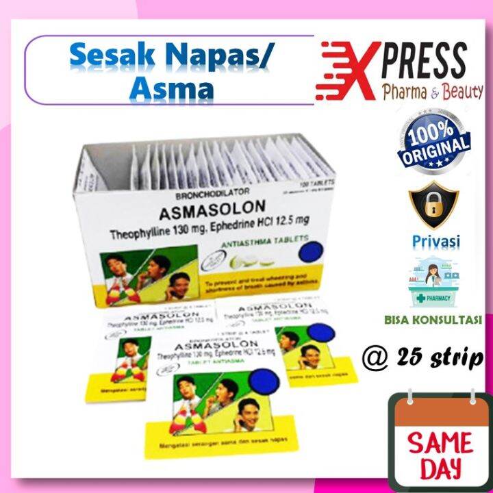 ⚡XPRESS⚡ ASMASOLON DUS Obat Sesak Napas Asma Solon Box Dos Asthma ...
