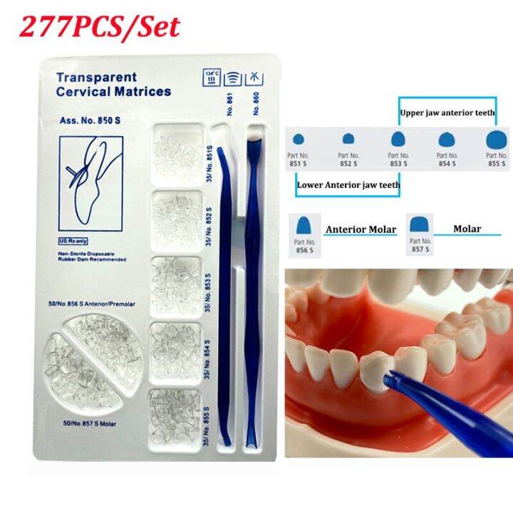 277PCS/Set Dental Matrix Cervical Matrices Composite Gingival For Kerr ...