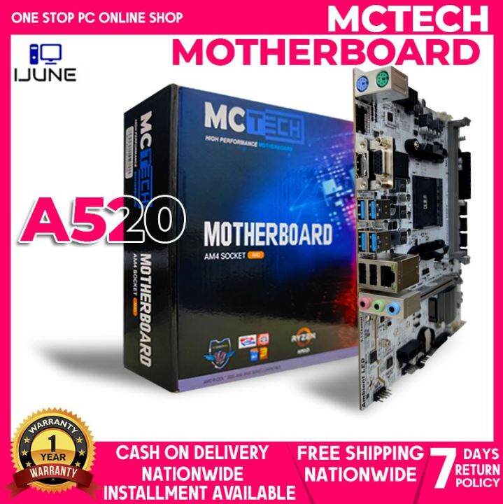 MOTHERBOARD MCTECH Ddr4 Motherboard, nd new Ddr4 Motherboard AMD A520 ...