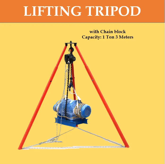 1 Ton 3 Meters Lifting Tripod with Chain Block | Lazada PH