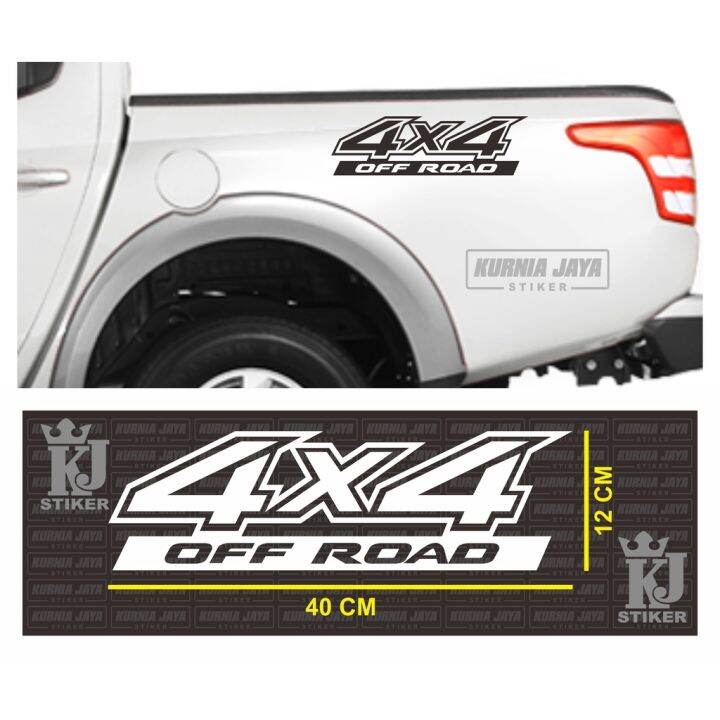 CUTTING STIKER MOBIL CUTTING STIKER 4 X 4 OFF ROAD MOBIL HILUX STRADA ...