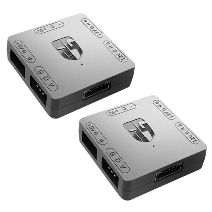 THLH7J 2X RGB Convertor 5V to 12V RGB Transfer Hub SATA Interface ...