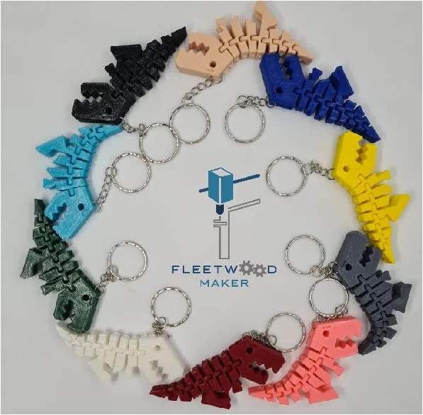 Flexi-Rex Fidget Slinky Keychain 3D Print | Lazada PH