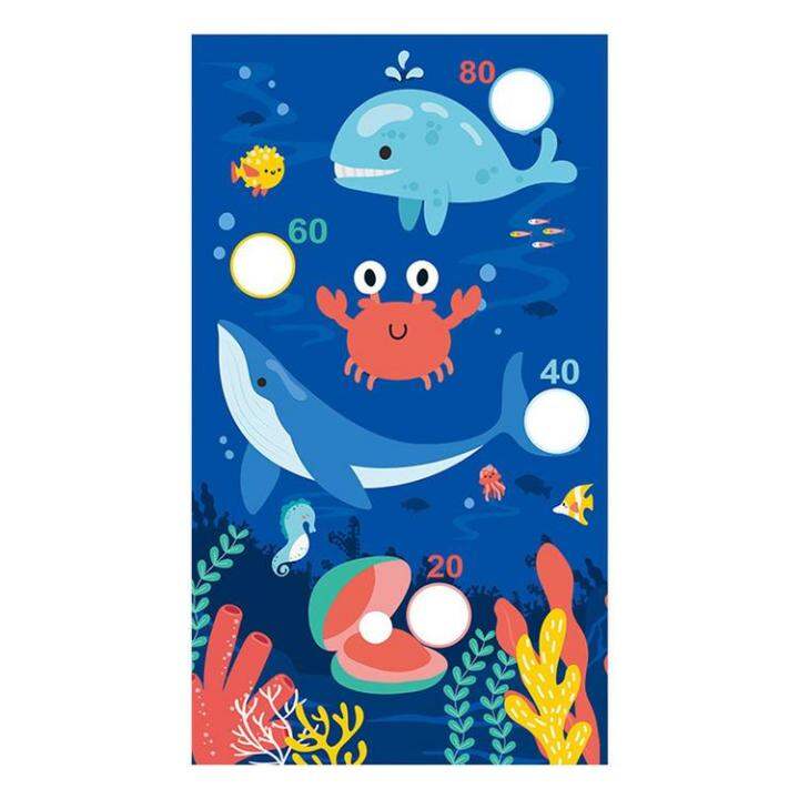 Carnival Bean Bag Toss Game for Kids Portable Outdoor Ocean Theme Party ...