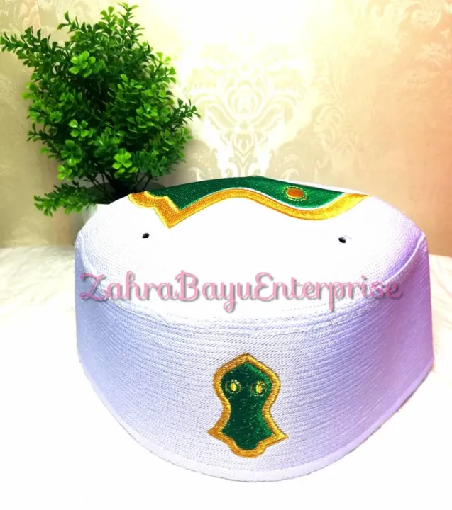 KOPIAH LOGO CAPAL NABI HITAM & PUTIH ( New Design ) | Lazada