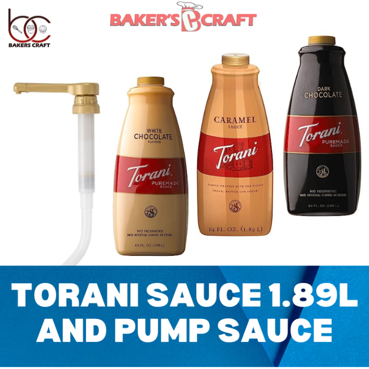 Torani Sauce 1.89L And Pump Sauce Torani Syrup Torani Sauce Pump Drink ...