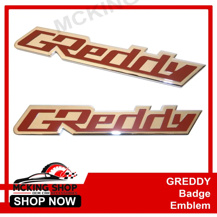 GReddy Badge Emblem (Chrome/Red) | Lazada PH