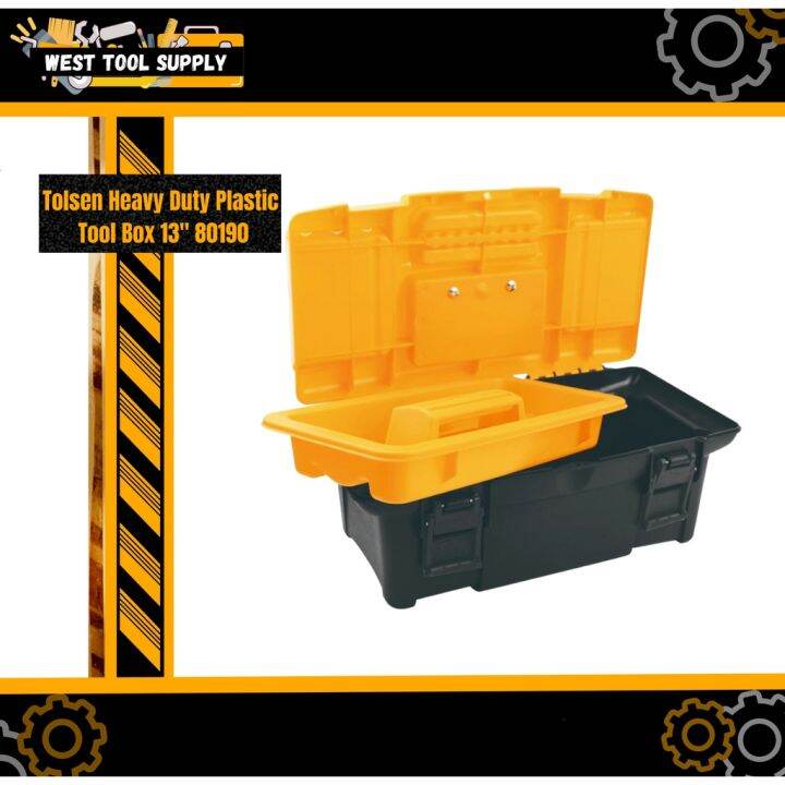 ♕Tolsen Heavy Duty Plastic Tool Box 13 80190 | Lazada PH