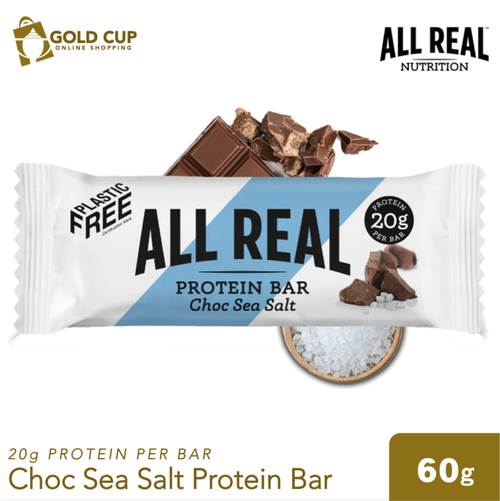 All Real Nutrition Choc Sea Salt Protein Bar 60g | Lazada PH