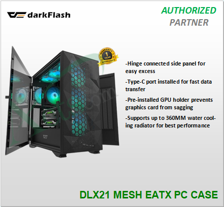 DARKFLASH DLX21 MESH EATX PC CASE | Lazada
