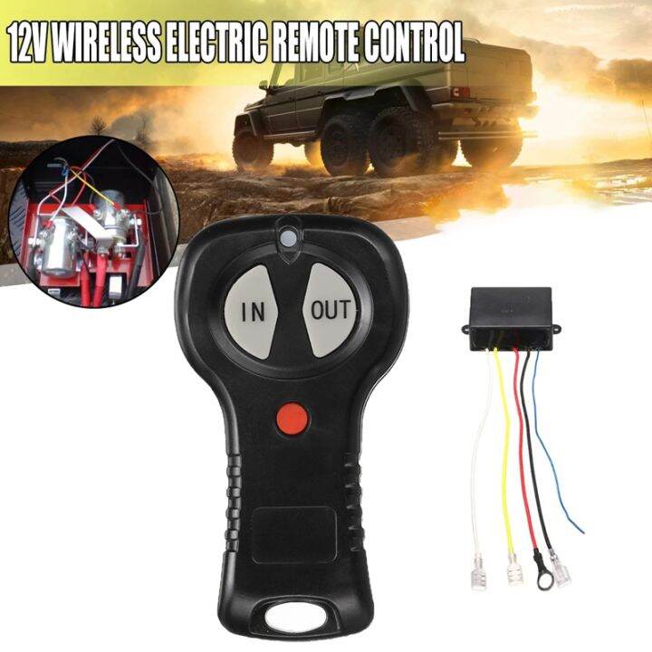 12V/24V Wireless Winch Remote Control Set Kit with Manual Transmitter ...