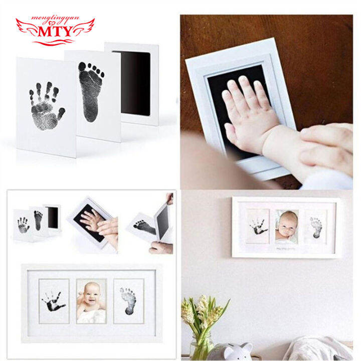 รอยเท้าเด็กทารกแรกเกิด Handprint Inkpad หน่วยความจำเด็กของที่ระลึก No ...