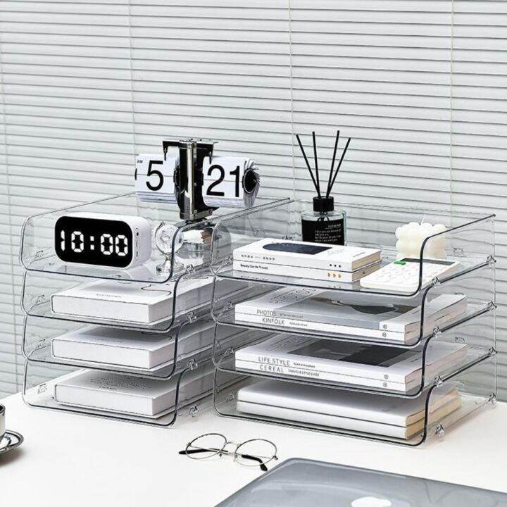 ETUALE Desktop Organizer A4 File Storage Tray Papers Rack File ...