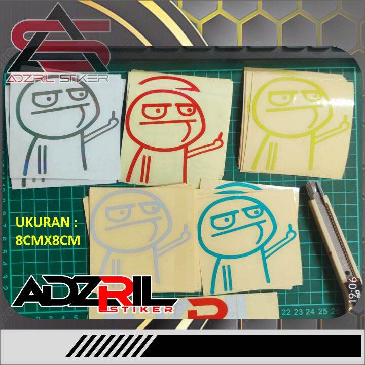 Sticker Cutting Emoji lucu Fucek satu jari / seticker lucu / STICKER ...