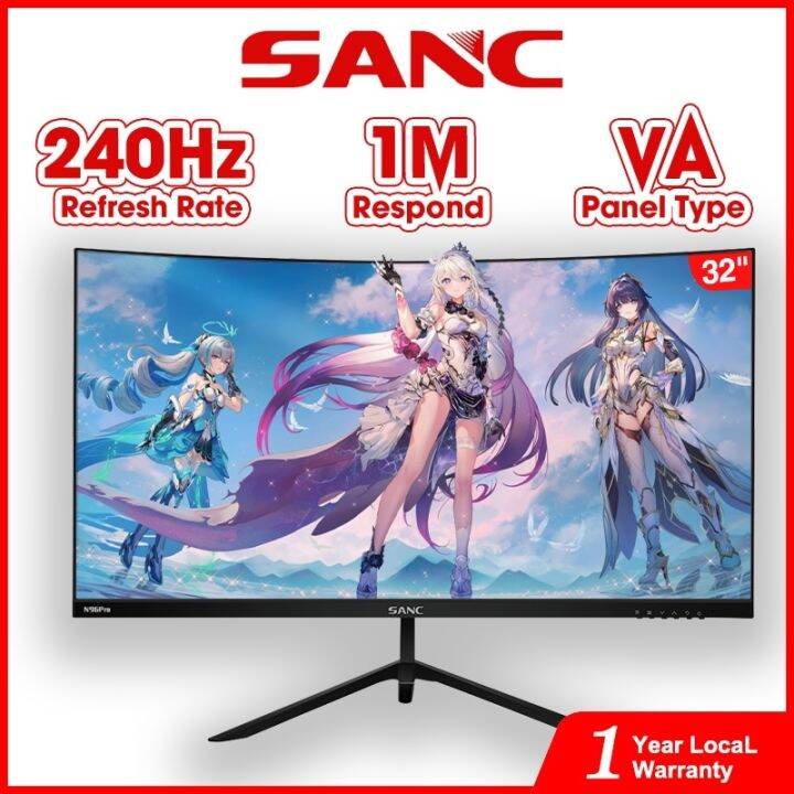 Fast delivery 【240HZ 32inch】SANC Curved Monitor for Gaming Tilt Height ...