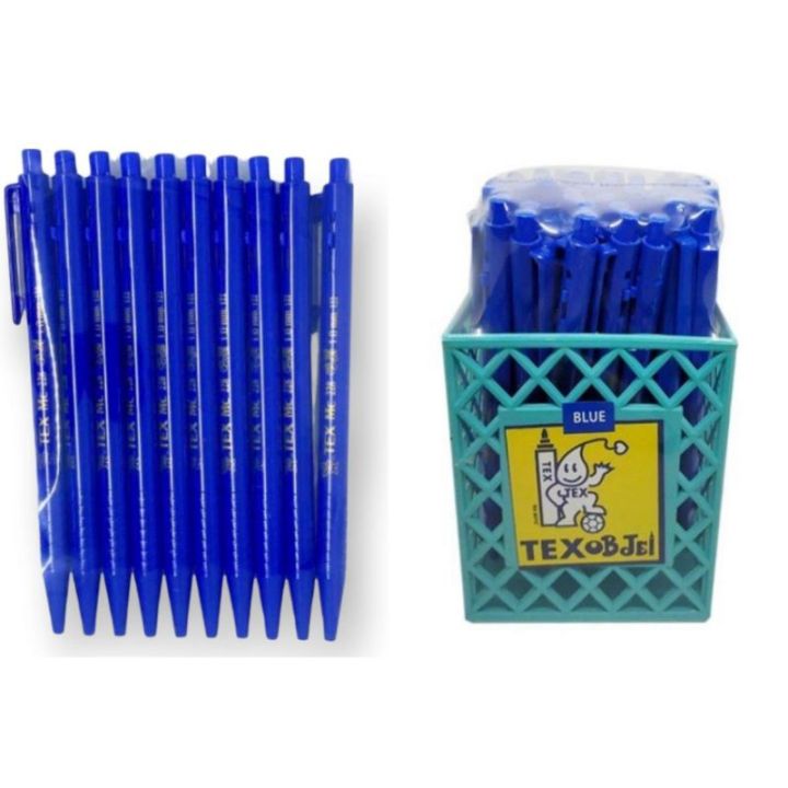 TEX ปากกา ปากกาลูกลื่น PEN ปากกาน้ำเงิน / ปากกาแดง / ปากกาดำ กระป๋อง 50 ...