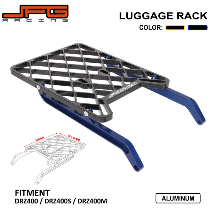 JFG RACING Luggage Rack Gold/Blue For SUZUKI DRZ400 DRZ400S DRZ400M ...