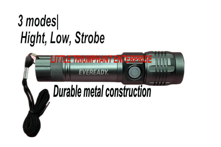 ORIGINAL EVEREADY METAL RECHARGEABLE LIGHT 320LUMENS VMHAL8 | Lazada