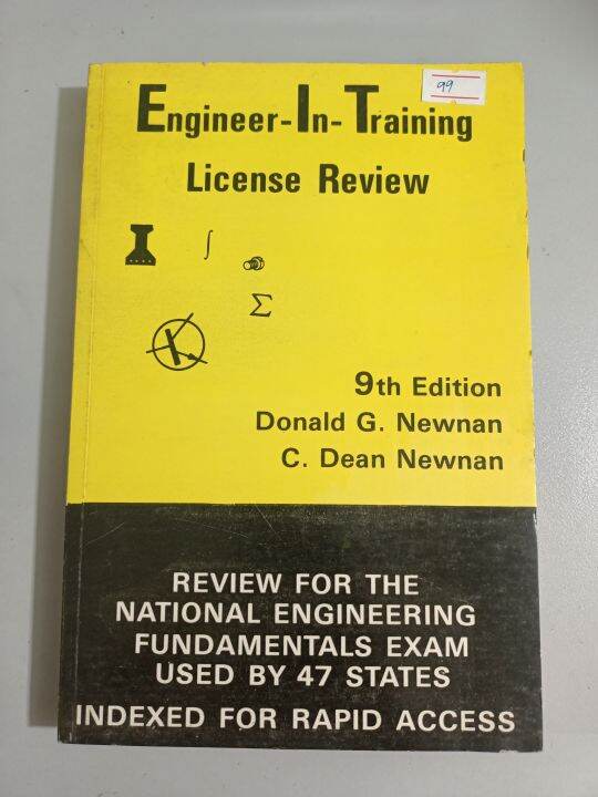 Engineer-In-Training License Review 9th edition By:Newnan | Lazada PH