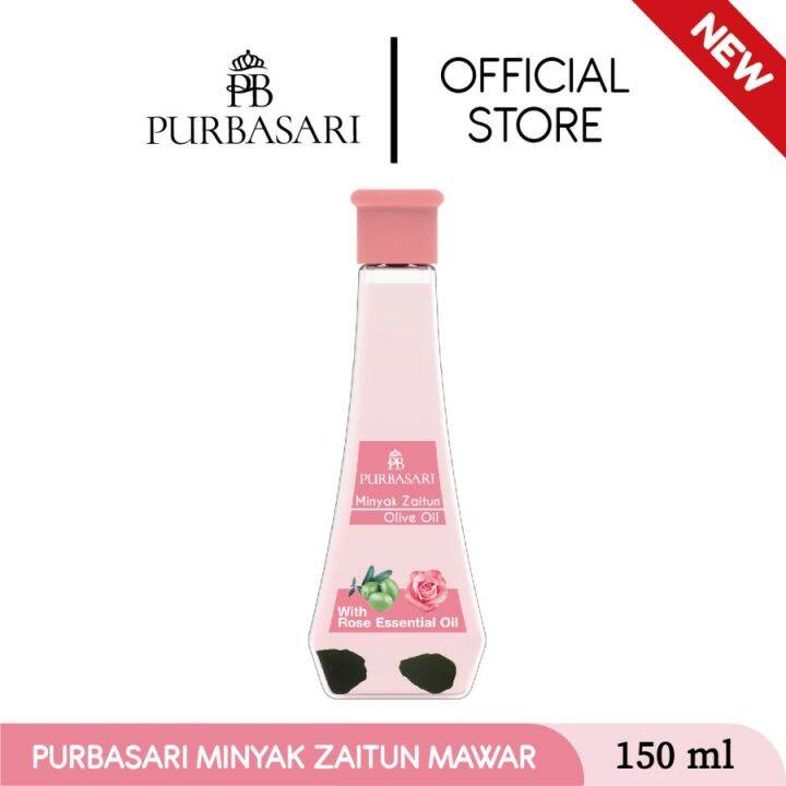 PURBASARI Minyak Zaitun MAWAR 150ml - Olive Oil With ROSE Essential Oil ...