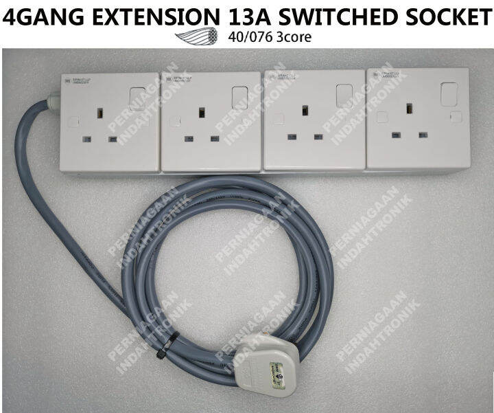 4 Way Heavy Duty Trailing Socket Extension Socket 3 6 10 15 20 Meter 40 0076 X 3c Flexible Cable