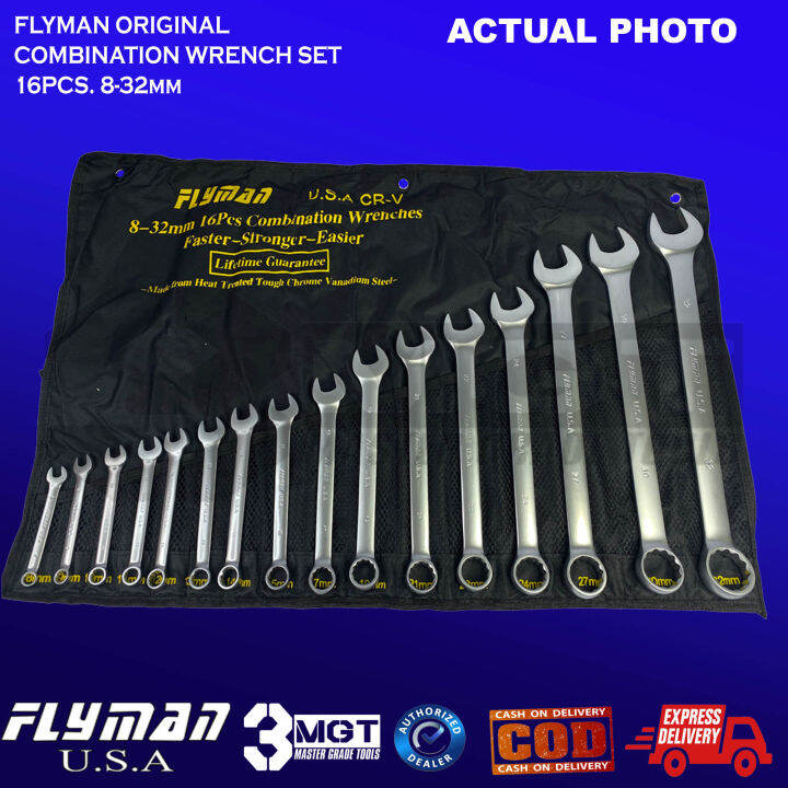 FLYMAN 16 PCS COMBINATION WRENCH SET 8-32MM | Lazada PH
