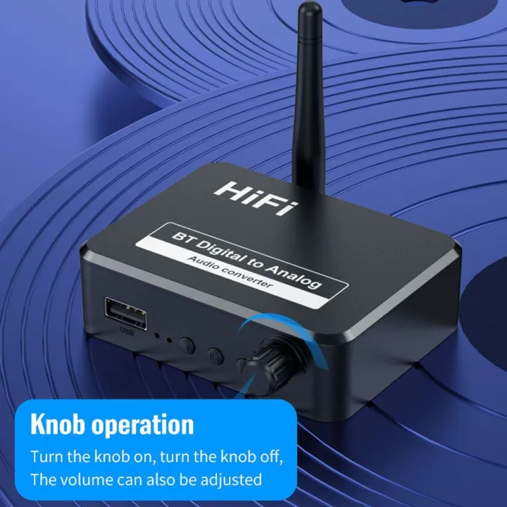 ZANWIT Stereo AUX Audio Receiver Hifi Digital to Analog Converter ...