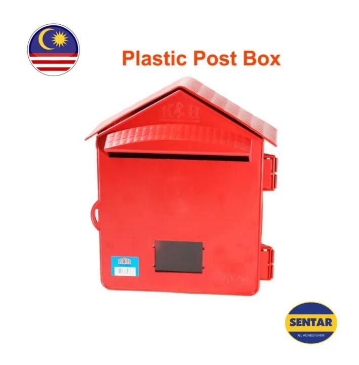 100% Ready Stock Outdoor Vertical Wall Mount Locking Plastic Mailbox ...