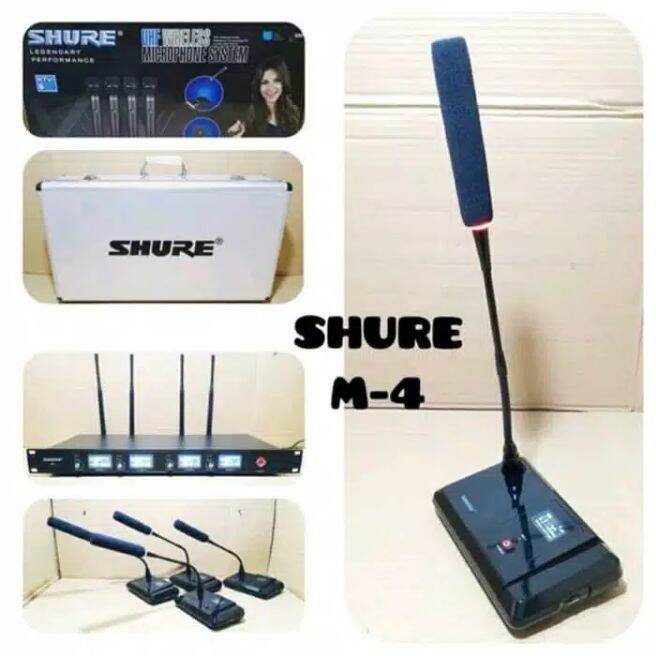 Mic meja wireless Shure M4 4CH/Conference microphone Shure | Lazada ...