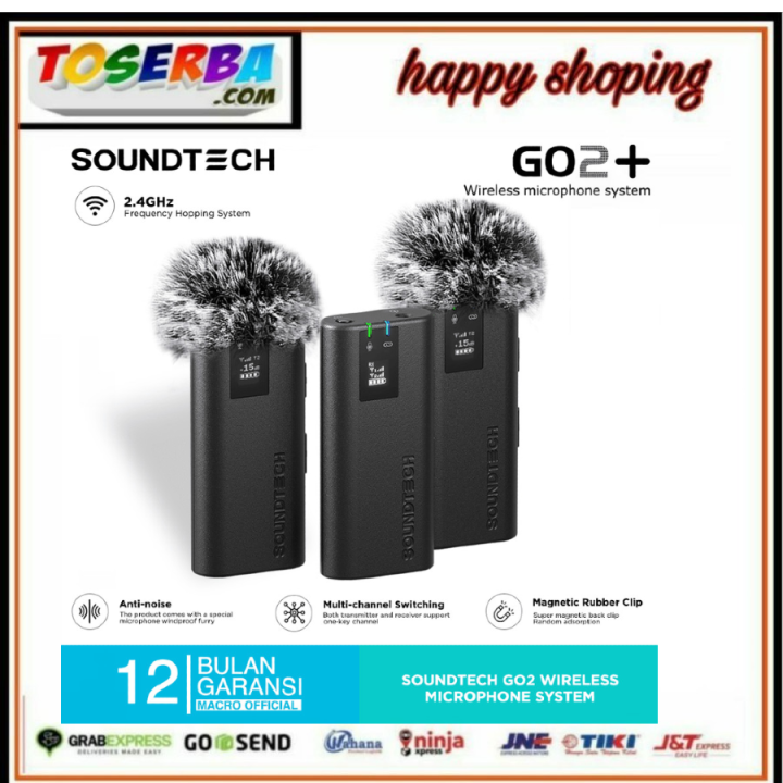 SOUNDTECH GO2 Wireless Microphone System 2.4Ghz with Digital Display | Lazada Indonesia