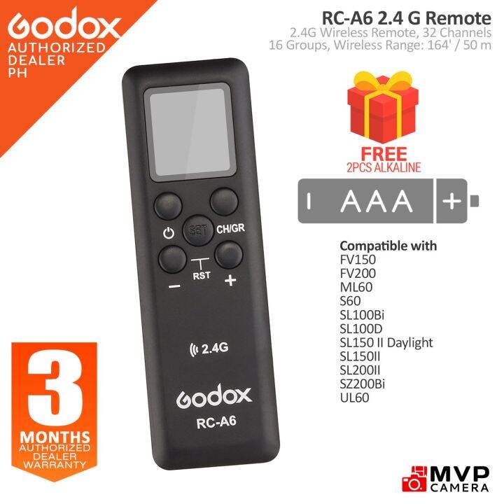 Godox RC-A6 RC-A5 RC-A5II Wireless Remote for SL150 SL200 SL200II VL200 VL300 SL60W MVP CAMERA ...