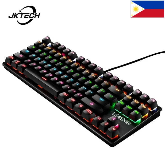 New JKTECH REAL Mechanical Gaming Keyboard 87keys Colorful LED ...