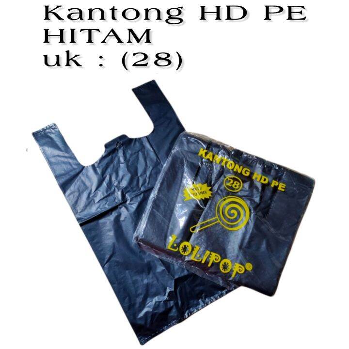 kantong hitam tebal uk 28 kantong kresek hitam kantong plastik | Lazada ...