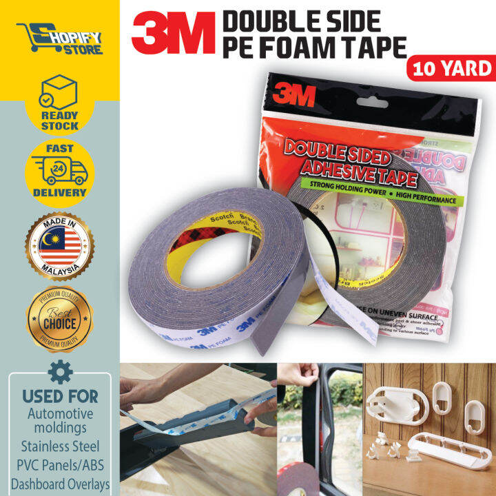 3M DOUBLE SIDED PE FOAM TAPE(10 YARD) | Lazada