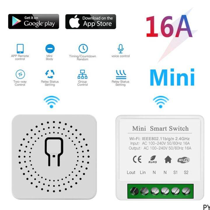 RomanticHouse 16A saklar cerdas Wifi MINI, modul Mini pintar dengan ... RomanticHouse 16A saklar cerdas Wifi MINI, modul Mini pintar dengan ...