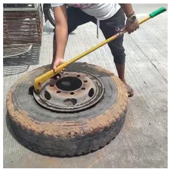 Heavy duty tire rim-lock remover for lugtype tire /locktype rim manual ...