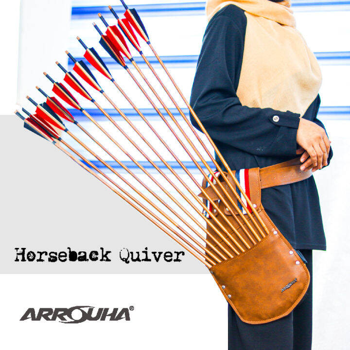 Horseback Archery Traditional Quiver Arrouha 12 Slotted arrow holder ...