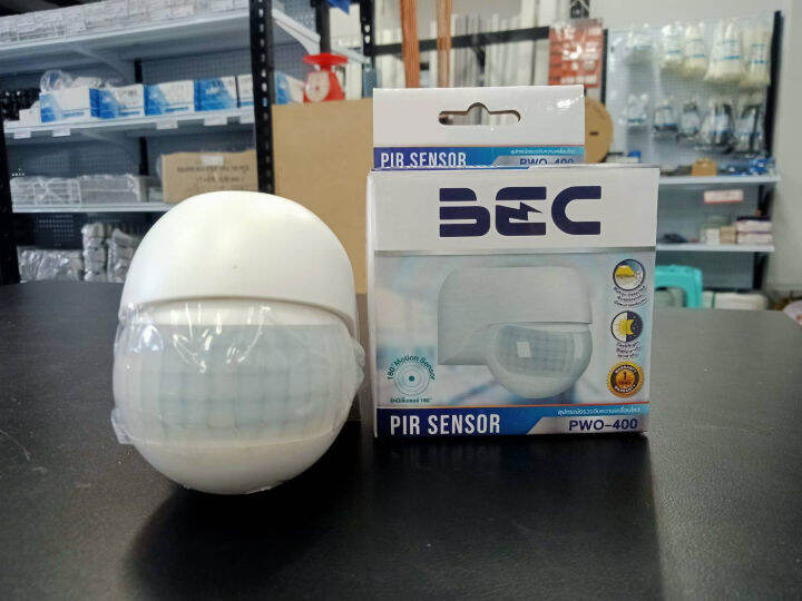 เซ็นเซอร์ ตรวจจับ การเคลื่อนไหว BEC PIR SENSOR รุ่น PWO-400 | Lazada.co.th
