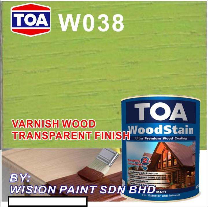 1L W038 MATT TOA WOODSTAIN ULTRA PREMIUM WOOD COATING VARNISH UV LIGHT PROTECTION ANTI FUNGUS ...