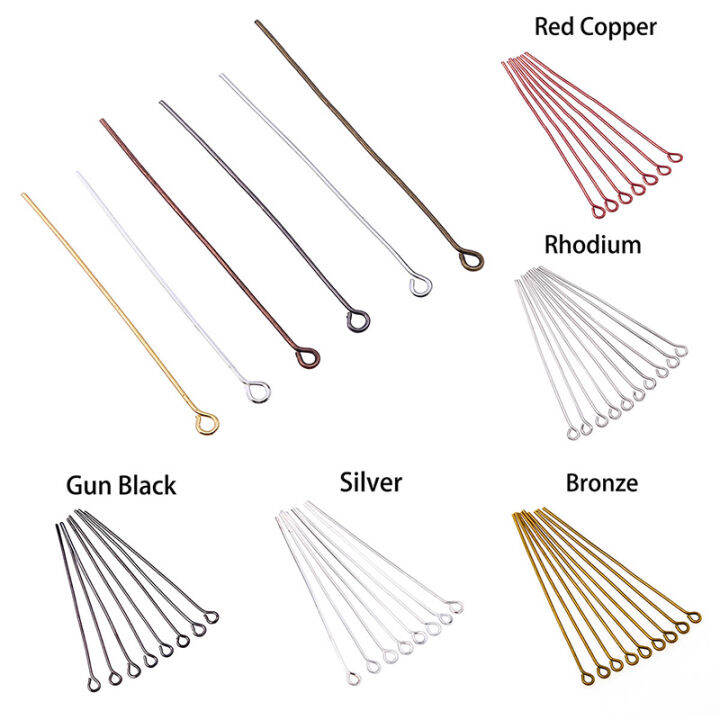 200Pcs/lot 10-50mm Flat Head Ball Head Eye Head Pins