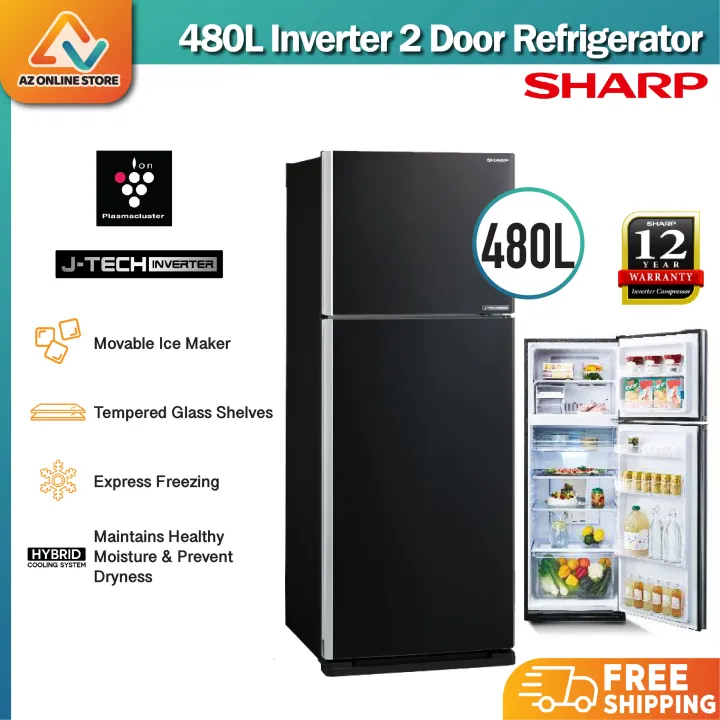 Sharp Pelican Refrigerator SJE538MK 480L 2 DOOR - Fridge Peti Sejuk ...