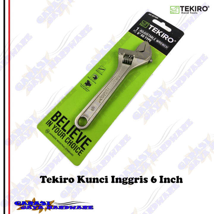 TEKIRO - ADJUSTABLE WRENCH KUNCI INGGRIS 6 INCH WR-AD1959 | Lazada ...
